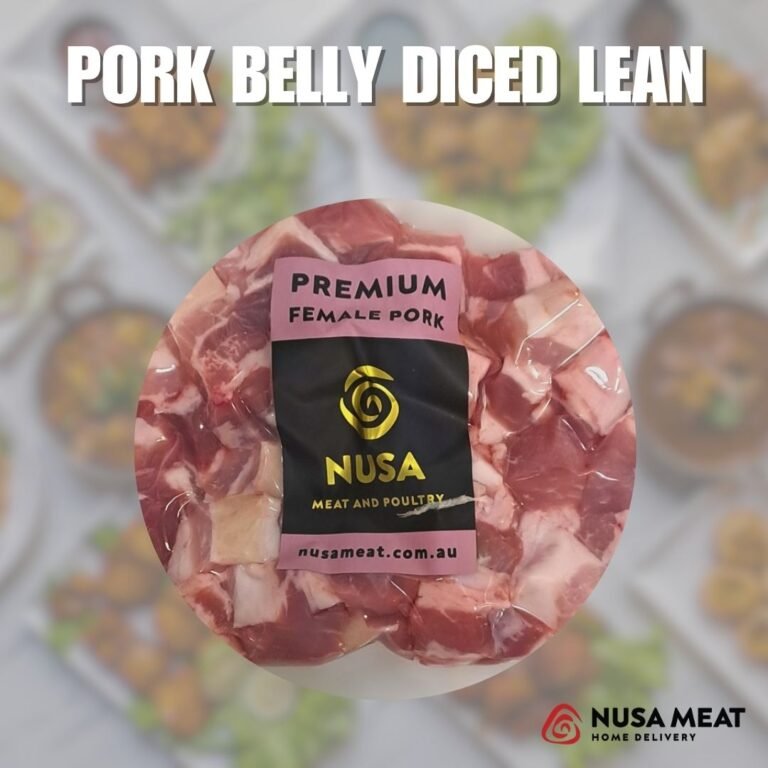FEMALE PORK BELLY DICED LEAN - Nusa Meat Home Delivery