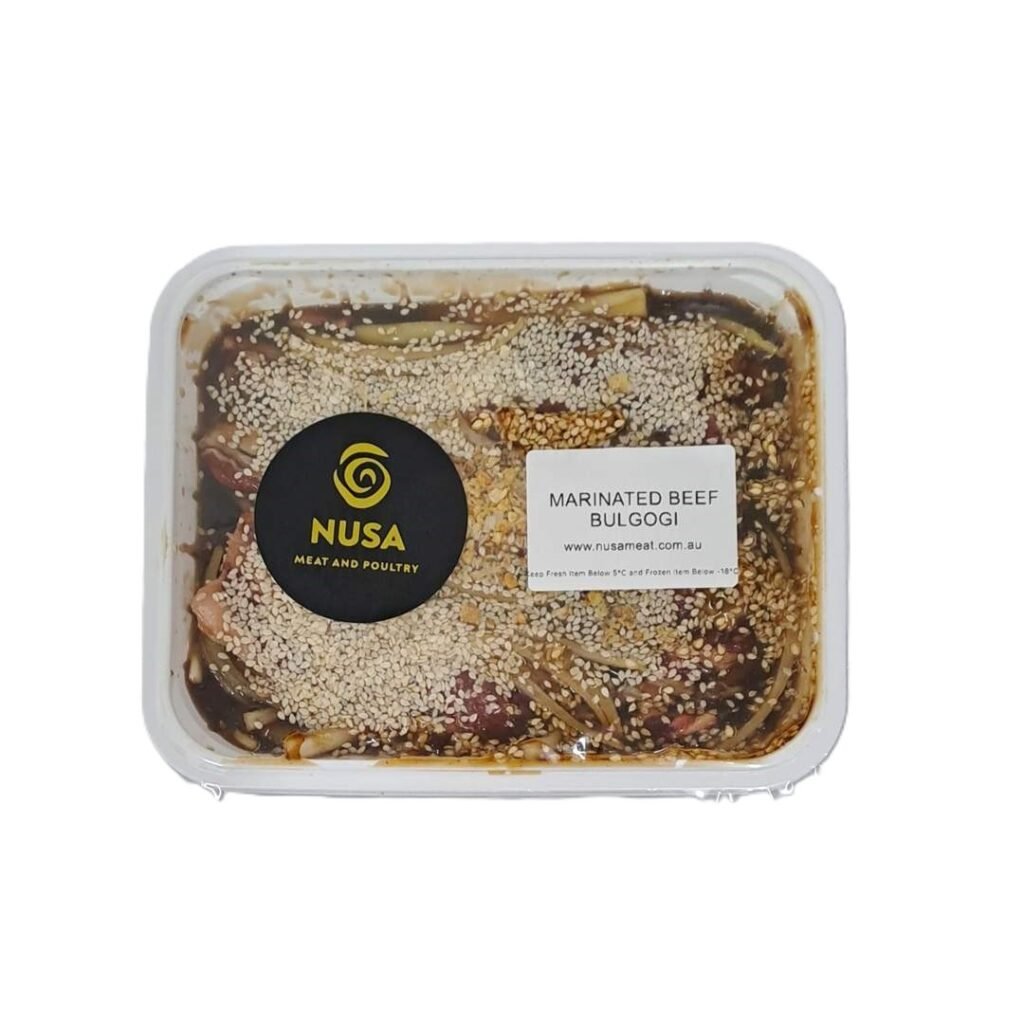 RAW MARINATED BEEF BULGOGI/PACK - NUSA MEAT