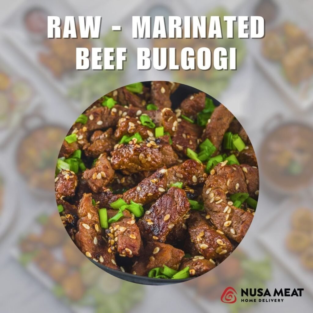 RAW MARINATED BEEF BULGOGI/PACK - NUSA MEAT